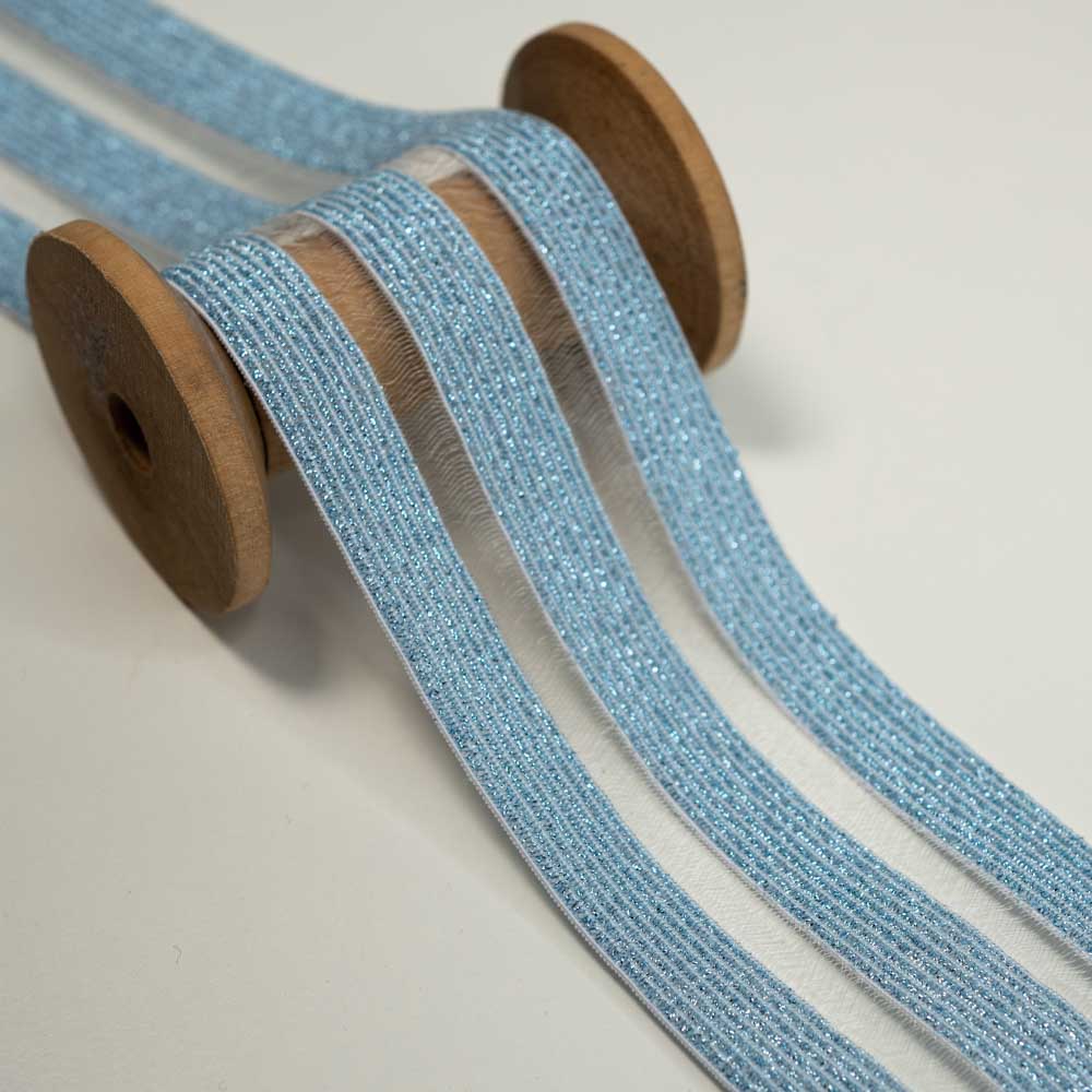 Gummiband Glam 50mm transparent blau - Gummibänder Meterware bei Evlis ...