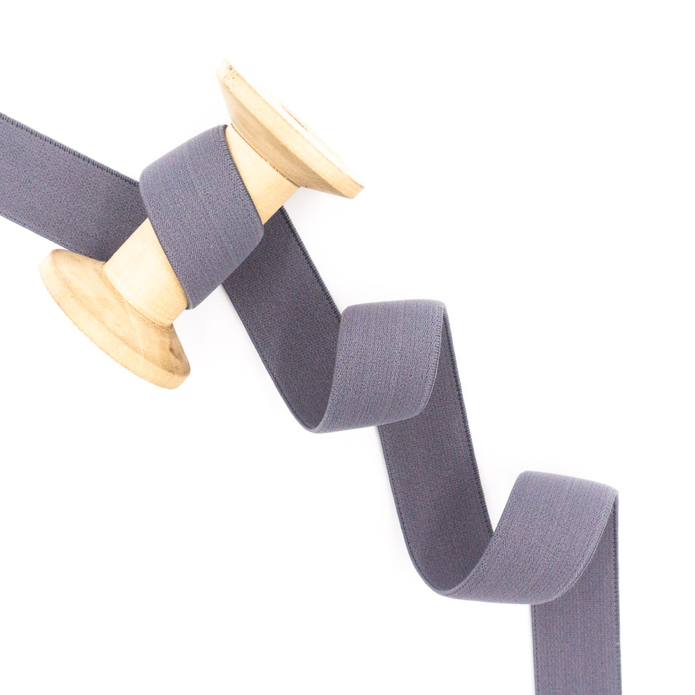 Gummiband 25mm SOFT grau - Gummibänder Meterware bei Evlis Needle kaufen