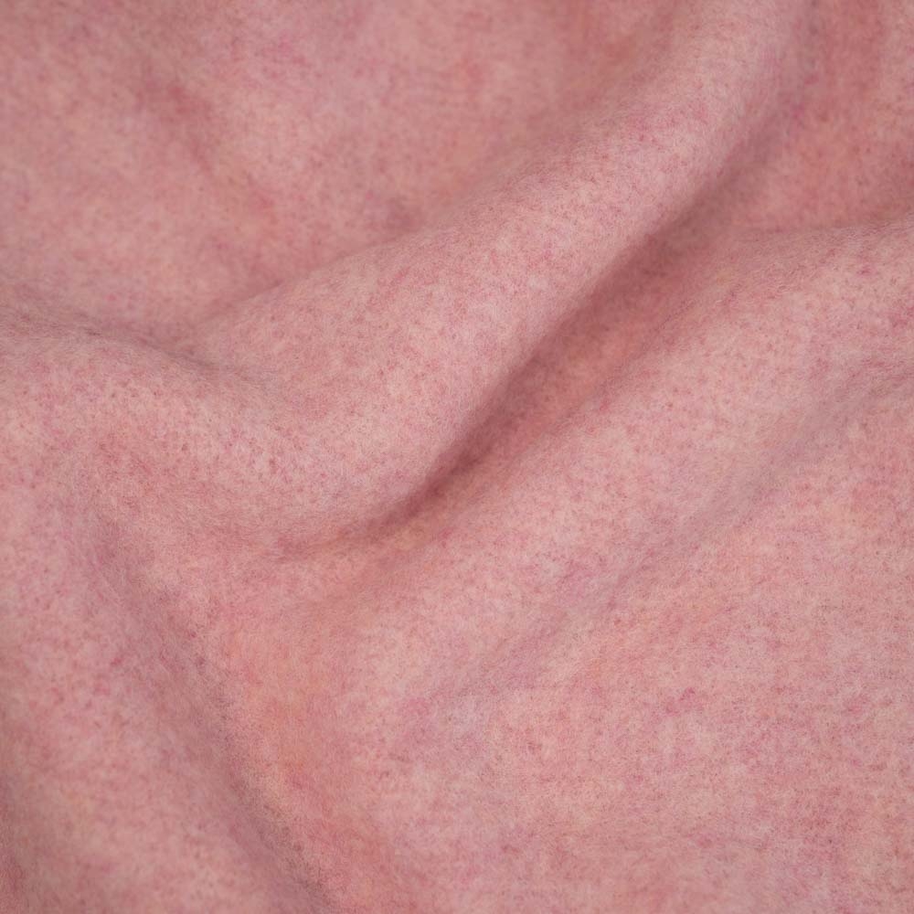 Merino Woll Fleece SUPERSOFT rosa melange | Mantelstoffe | Stoffe ...